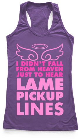 Download Lame Pick Up Lines Racerback Tank Top - Weeaboo Trash PNG ...