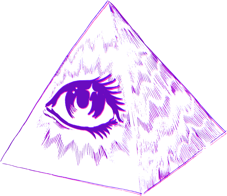 Download Eye Pyramid Purple Allseeingeye - Vaporwave PNG Image with No ...