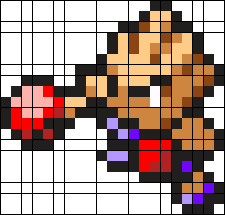 Hitmonchan Pokemon Bead Pattern Perler Bead Pattern - Pokemon Pixel Art ...