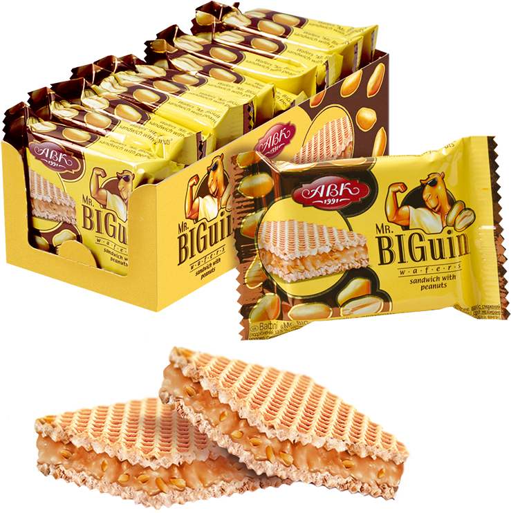 Download Biguin Wafers With Peanuts Box - Wafer PNG Image with No ...
