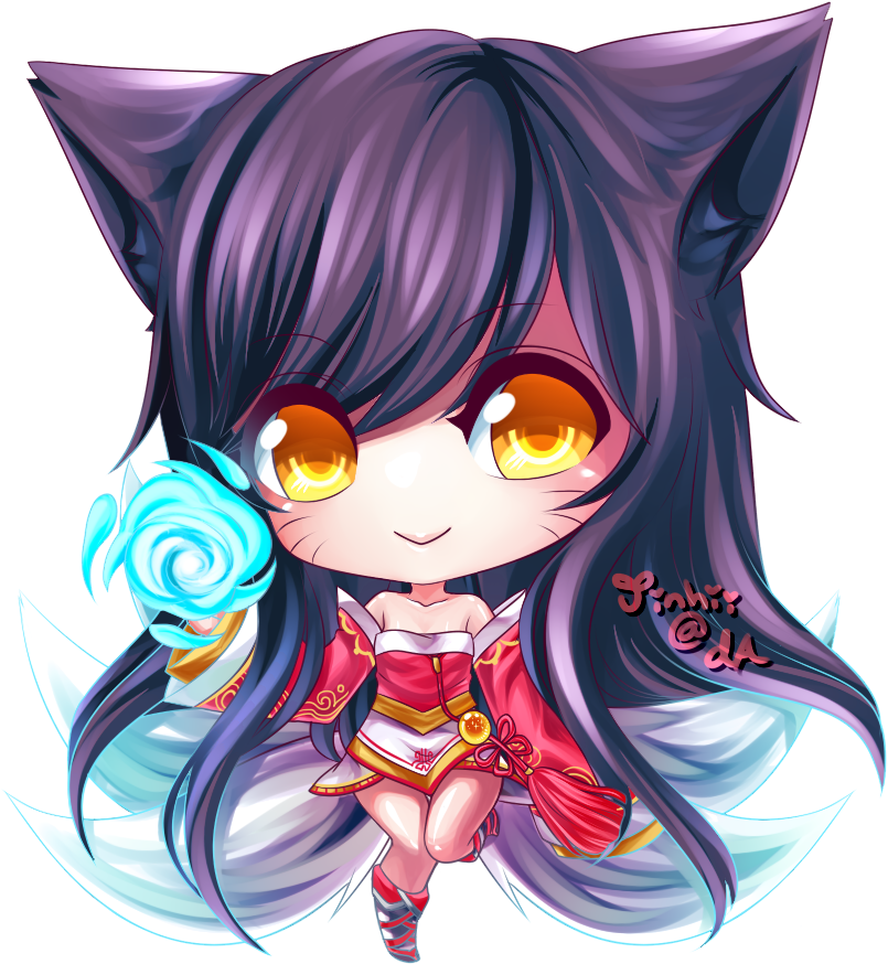 Download Clip Art Free Library Ahri Drawing Fox - Ahri Chibi ...