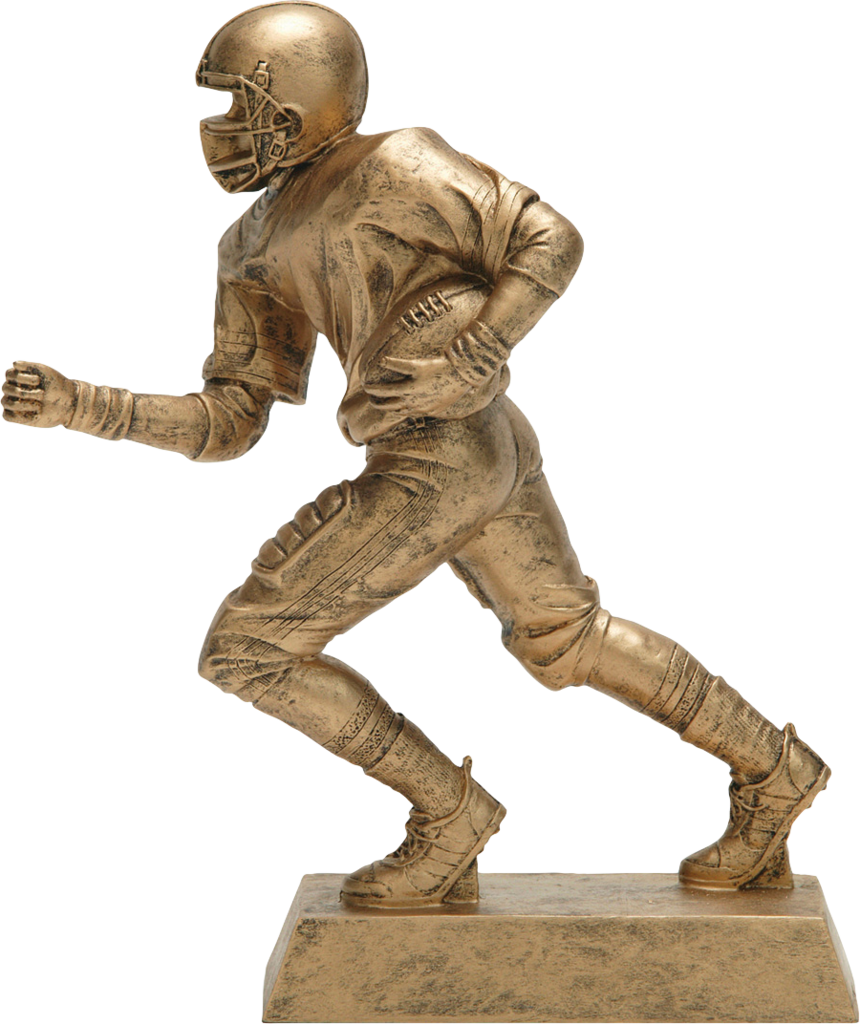 Download Football Runner, Male, Figure Resin In Gold - Football Sport ...