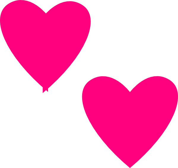 Download Pink Double Hearts Png - Hot Pink Heart Png PNG Image with No ...