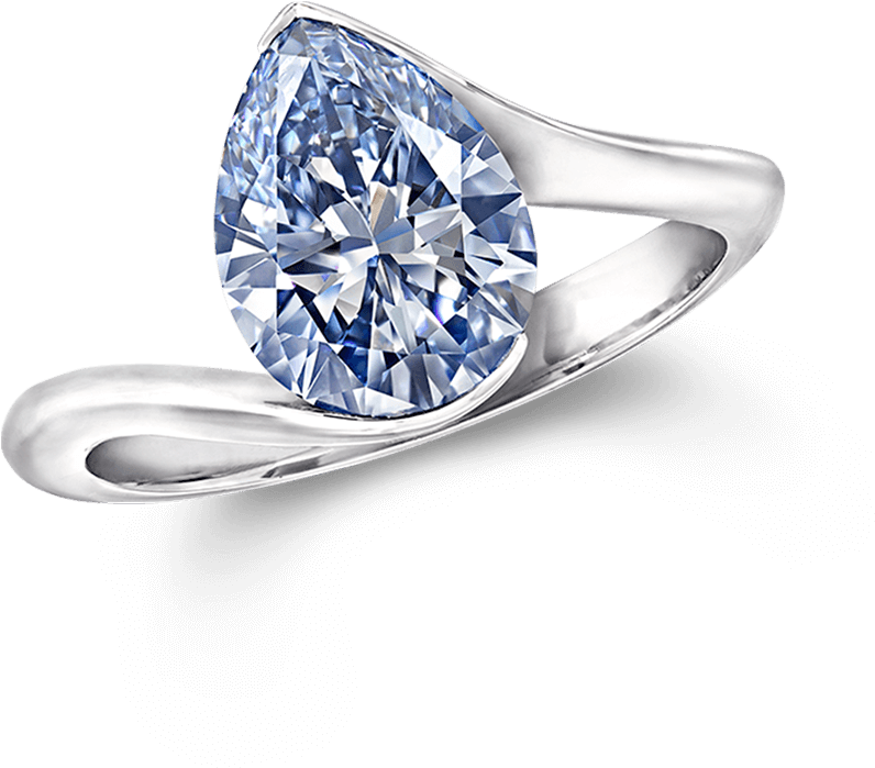 Pear Shape Blue Diamond Ring, - Pear Shaped Diamond Ring - Free ...