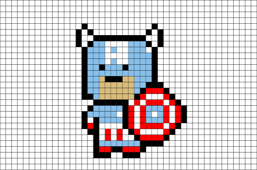 Minecraft Pixel Art Super Heroes Template