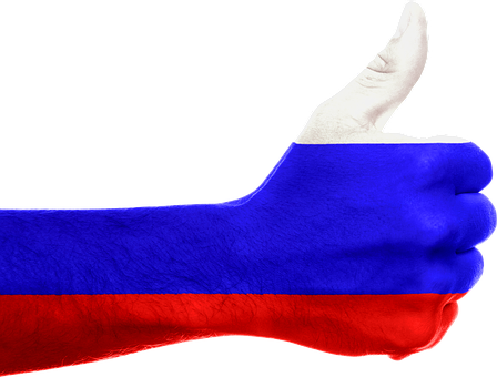 Russia Flag Hand Thumbs Up Symbol National - Russian Flag Hand - Free ...