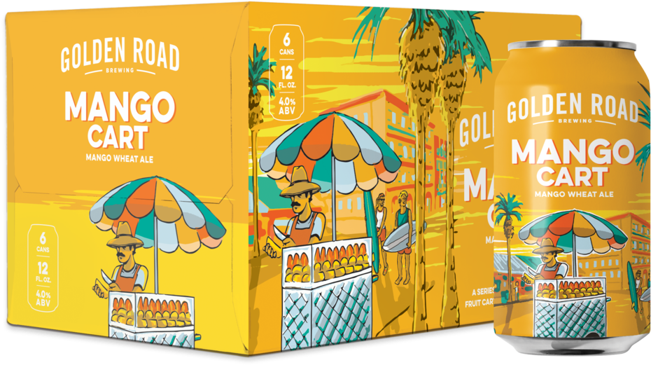 Download Mango 6pack Can - Golden Road Mango Cart PNG Image with No ...
