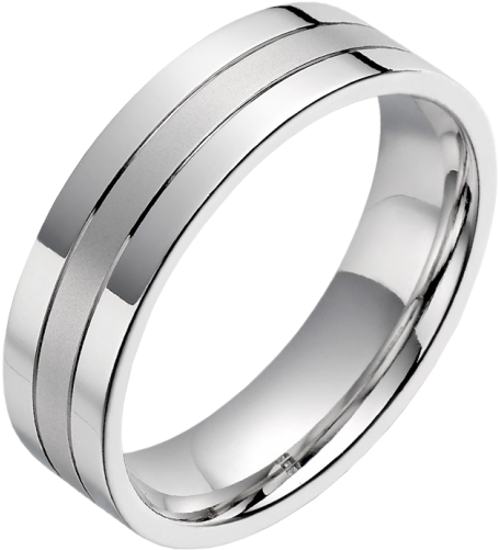 A Classic Mixed Finish Mens Ring In Platinum - Ring For Men Png - Free ...