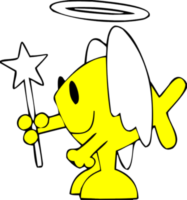 Download Image Angel Fish Angel Clip Art - Fish With Halo Cartoon PNG ...