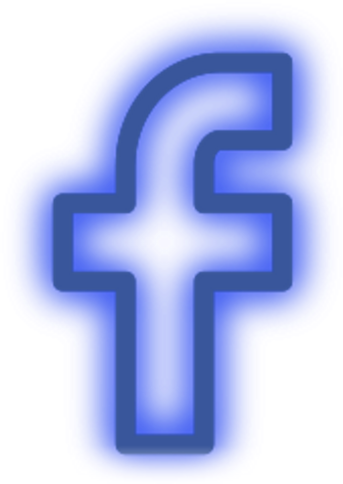 Facebook Logo Icon Led Blue Darkblue Light F Freetoedit - Facebook Neon ...