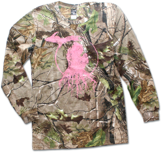 Download Long Sleeve Michigan Roots Logo Shirt - Camouflage PNG Image ...