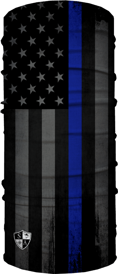 Download Thin Blue Line Flag - Blackout American Flag PNG Image with No ...