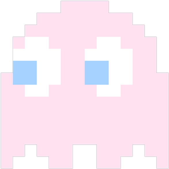 Pac Man Pacman Pink Pinky Ghost Cute Kawaii Icon Overla - Pacman Blinky ...