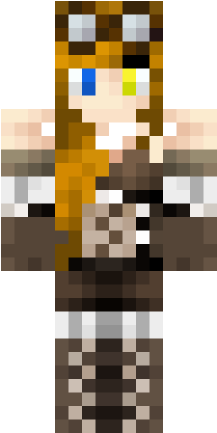 Download Alpha User - Blue Hair Minecraft Skin Girl PNG Image with No ...