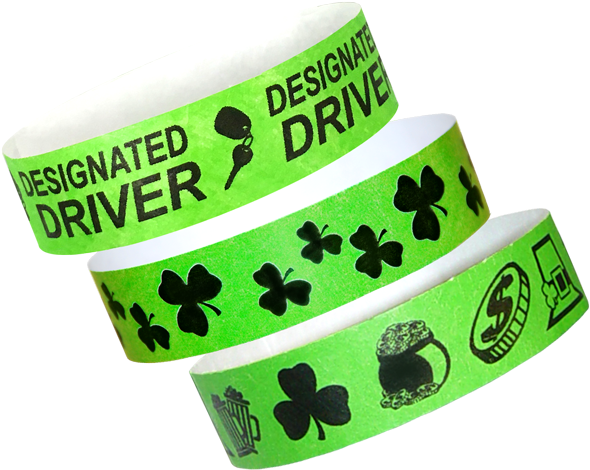 Download Patrick's Day Tyvek Wristbands In A Variety Of Designs ...
