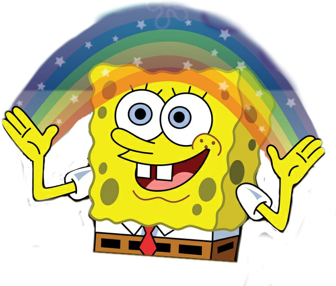 Download Freetoedit Spongebob Imagination Meme Funny The More You 