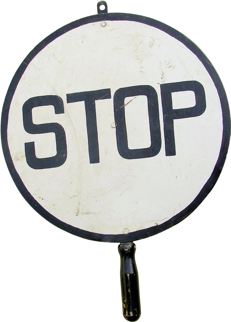 Download Vintage Railroad Crossing Flagman Stop Hand Held Traffic ...