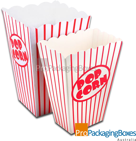 Custom Printed Popcorn Boxes - Retro Popcorn Boxes In 2 Sizes - Free ...