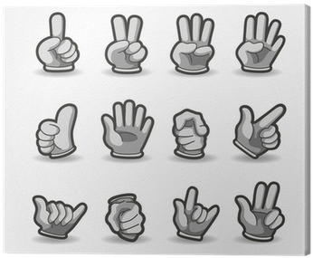 Cartoon Hands Collection ,vector Canvas Print • Pixers® - Cartoon Hands ...