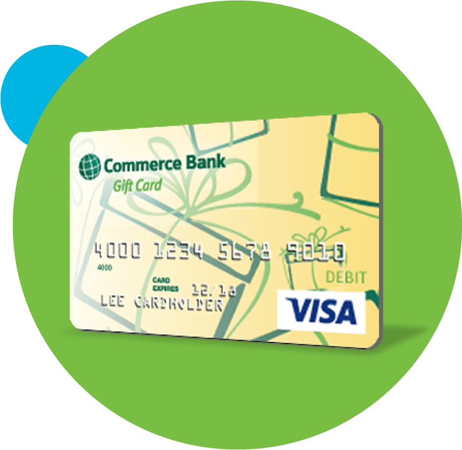 Download Visa Gift Card Commerce Bank - Credit Card PNG Image with No ...