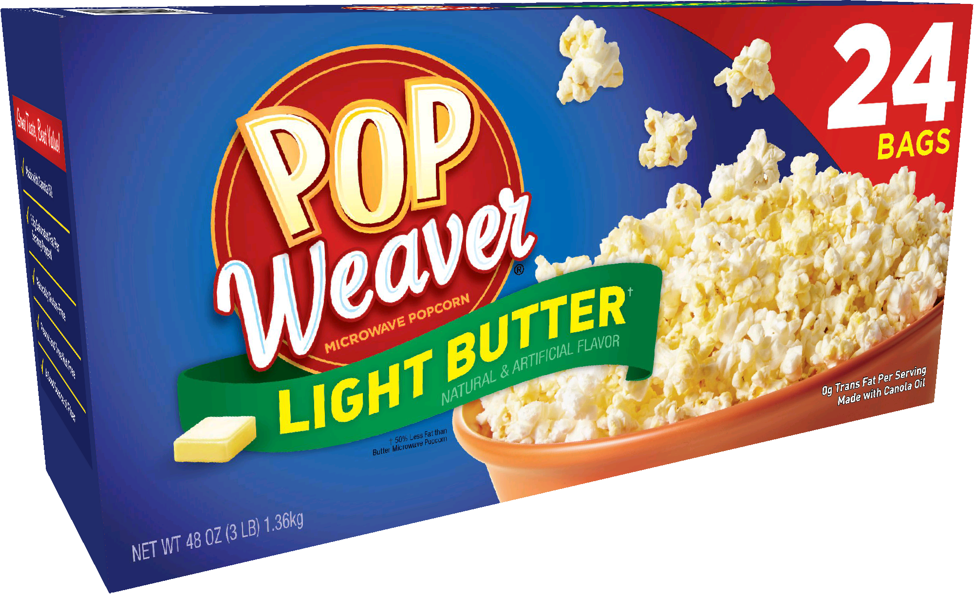 Download Pop Weaver Light Butter Popcorn PNG Image with No Background ...