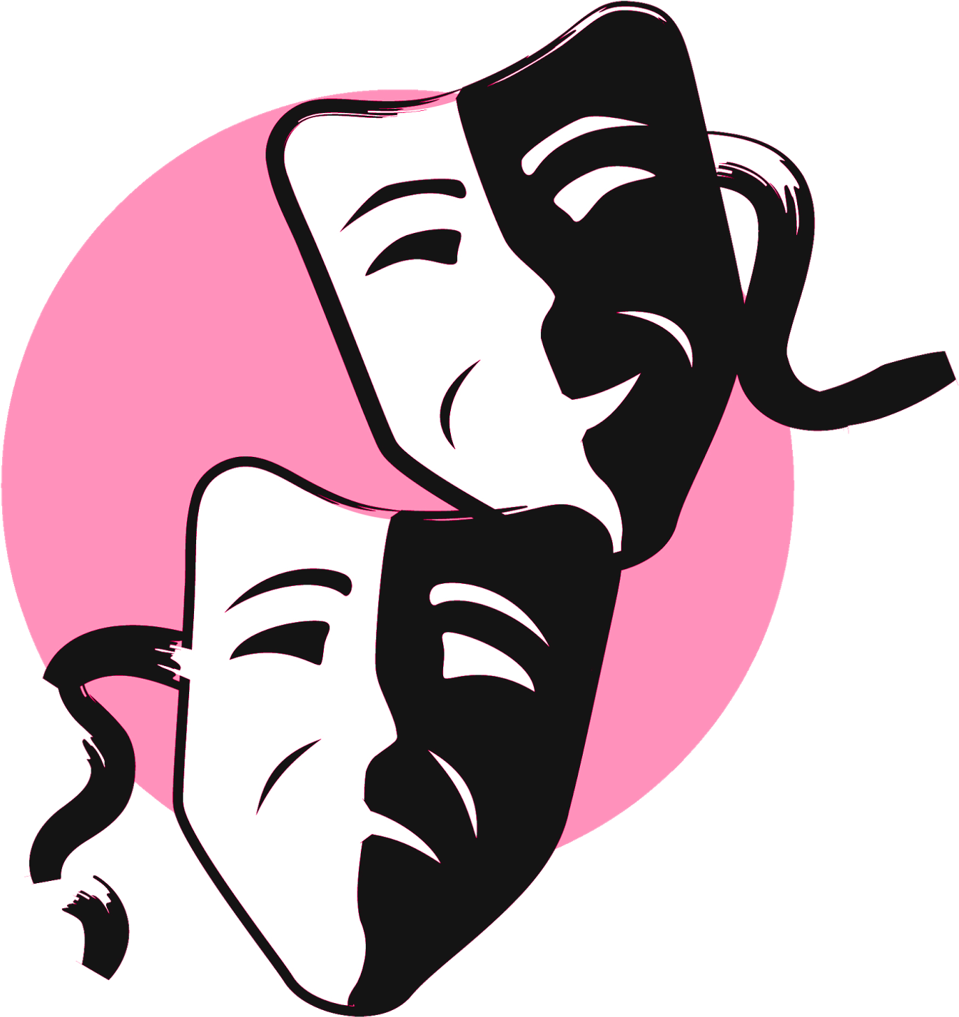 Free Download Comedy And Tragedy Masks Clipart Mask - Drama Tshirt ...