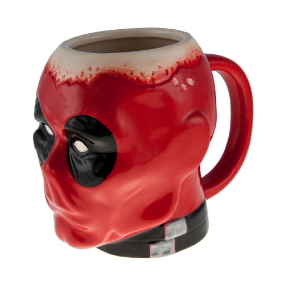 Download Deadpool Crazy Face Coffee Mug - Deadpool Crazy Molded Head ...