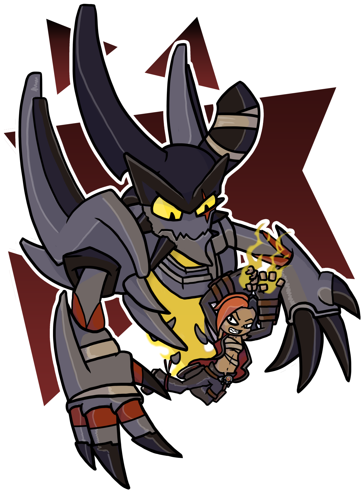 Download Shayne And Aurox, From Battleborn - Cartoon PNG Image with No ...
