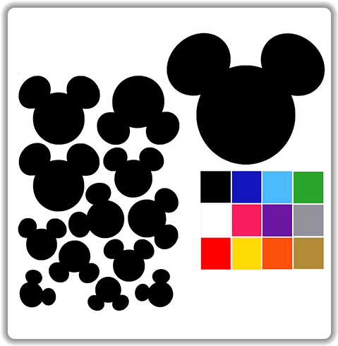 Download Mickey Mouse Wall Stickers Uk - Wall Decal PNG Image with No ...