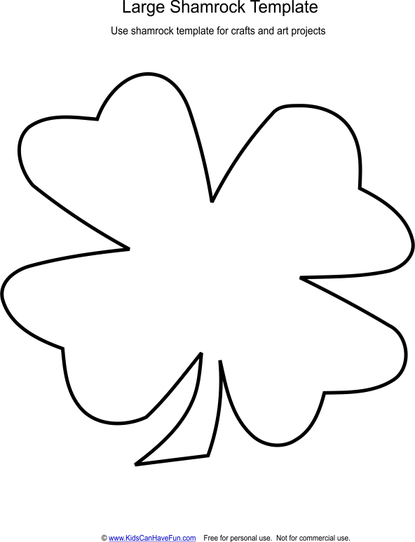 Download Large Shamrock Craft Template St Patrick's Day Crafts, - Saint ...