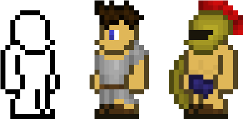 Download The Ring Master & Gladiator - Pixel Art PNG Image with No ...