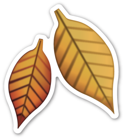 Fallen Leaf Emoji Emoticons, Emojis, Smileys, Emoji - Leaves Emoji ...