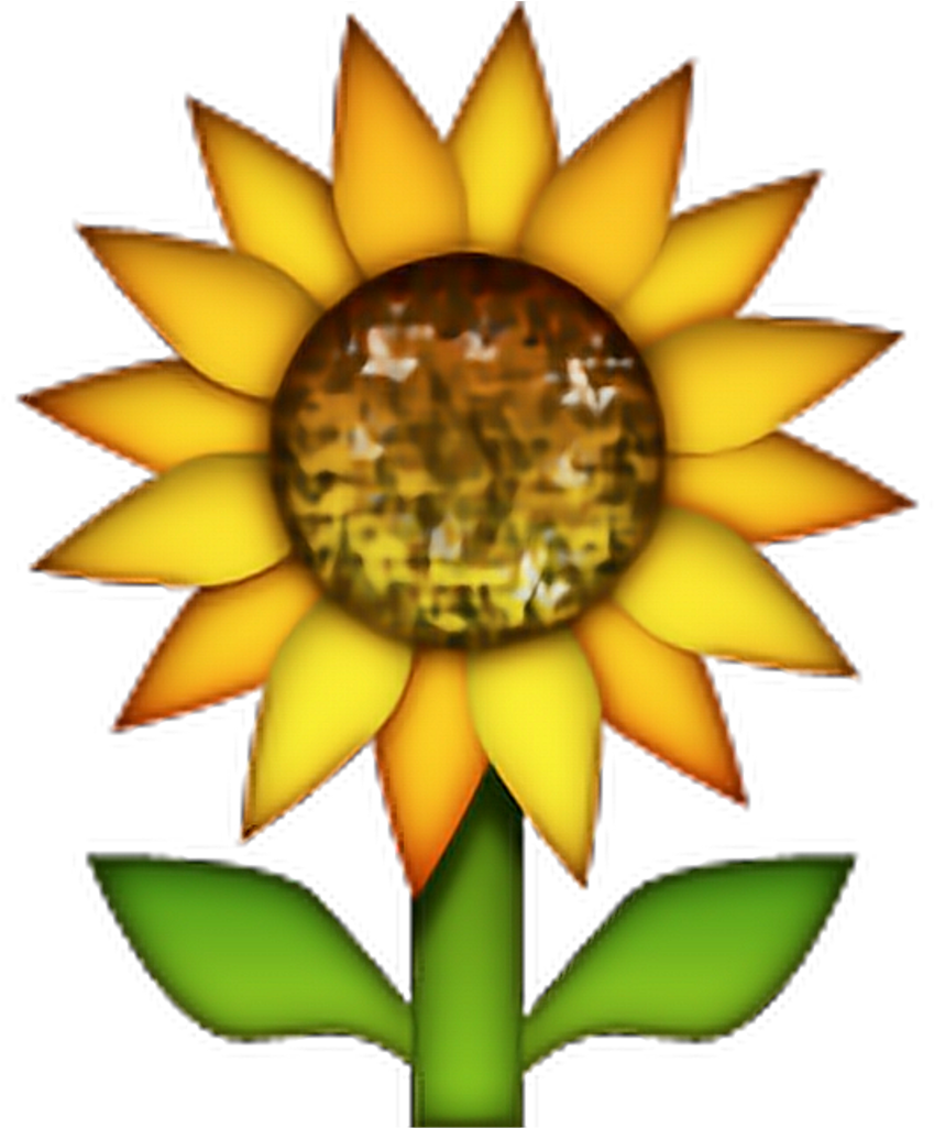 Sunflower Emoji Flowers Freetoedit - Sunflower Emoji - Free Transparent ...