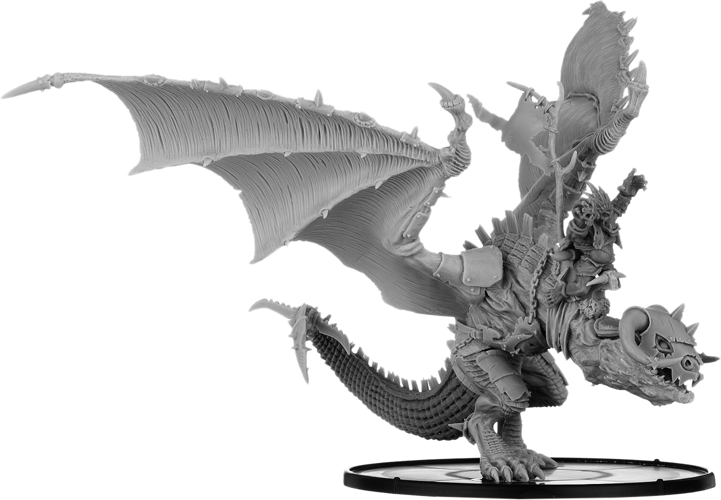 Download Queefus, Bone Orc Shaman On Wyvern - Wyvern Miniature PNG ...