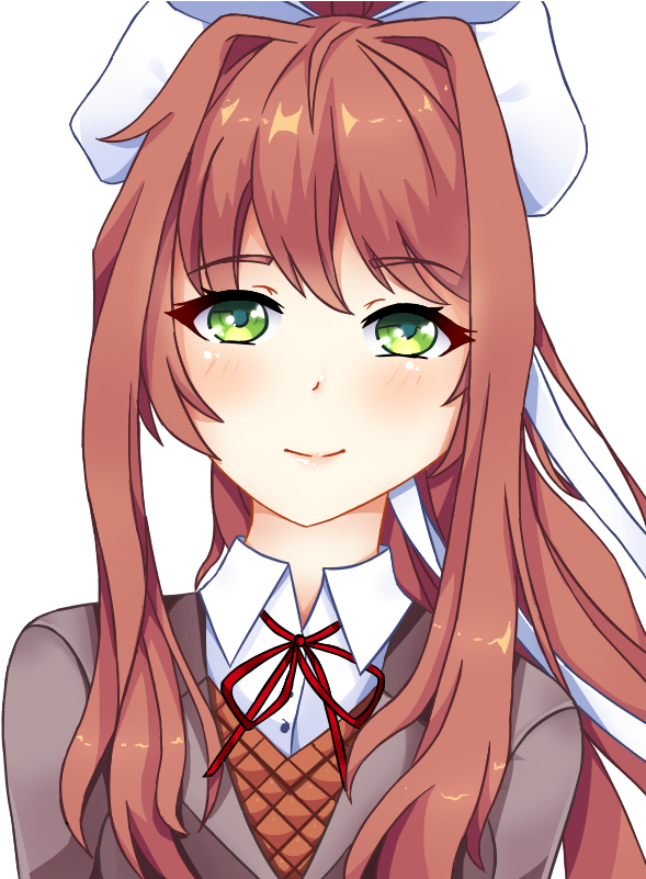 Download Free Monika Wig Doki Doki - Doki Doki Literature Club! PNG ...