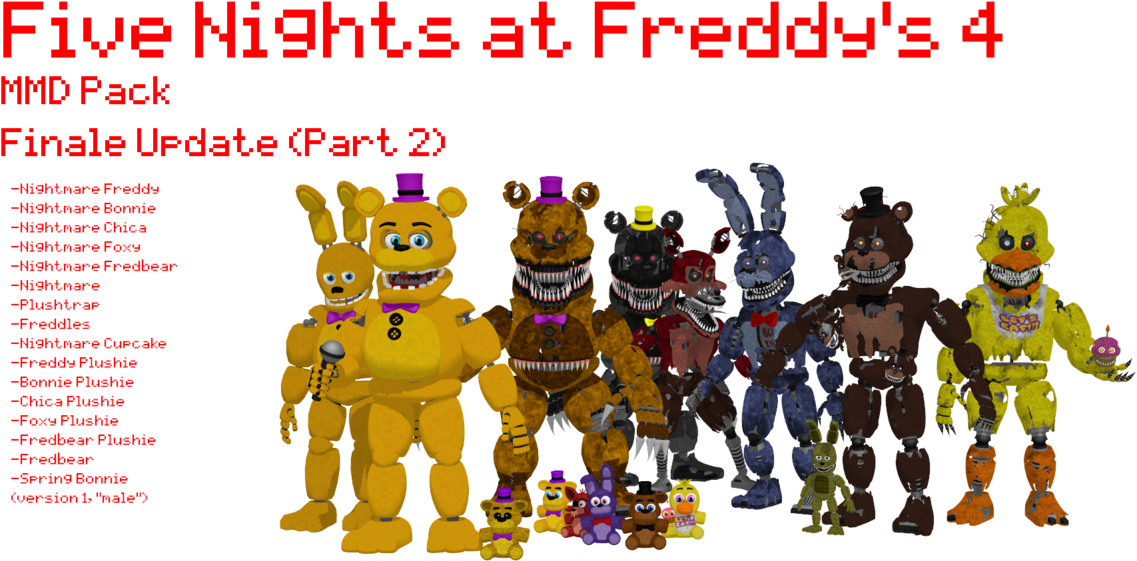 Mmd- Fnaf 4 Pack By Oscarthechinchilla Fnaf, Projects - Fnaf 4 Gmod ...