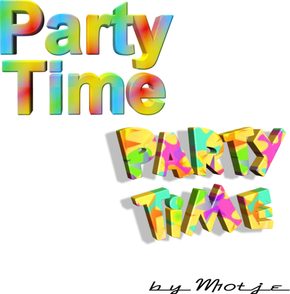 Download Share This Image - Party Time 3d PNG Image with No Background ...