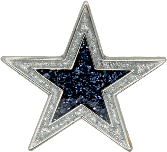 Download Star Pin Silver/blue, Glitter - White Stone PNG Image with No ...