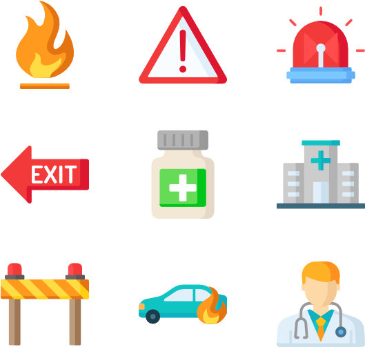 Download Emergencies 50 Icons - Emergency Icons Flat Png PNG Image with ...