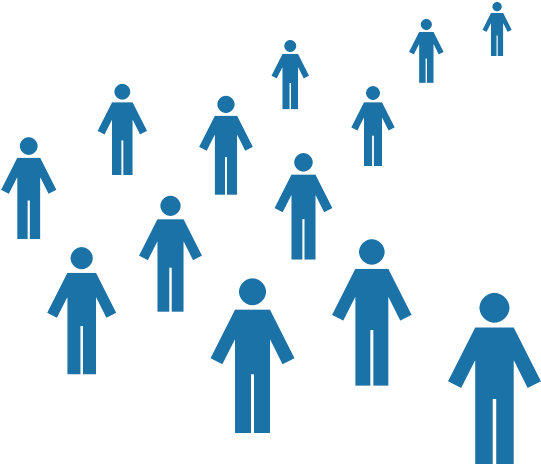 Download Icons In The Shape Of People, Color Blue - Illustration PNG ...