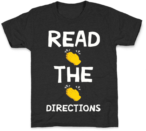 Download Read The Directions Clap Emoji Kids T-shirt - Peeps PNG Image ...