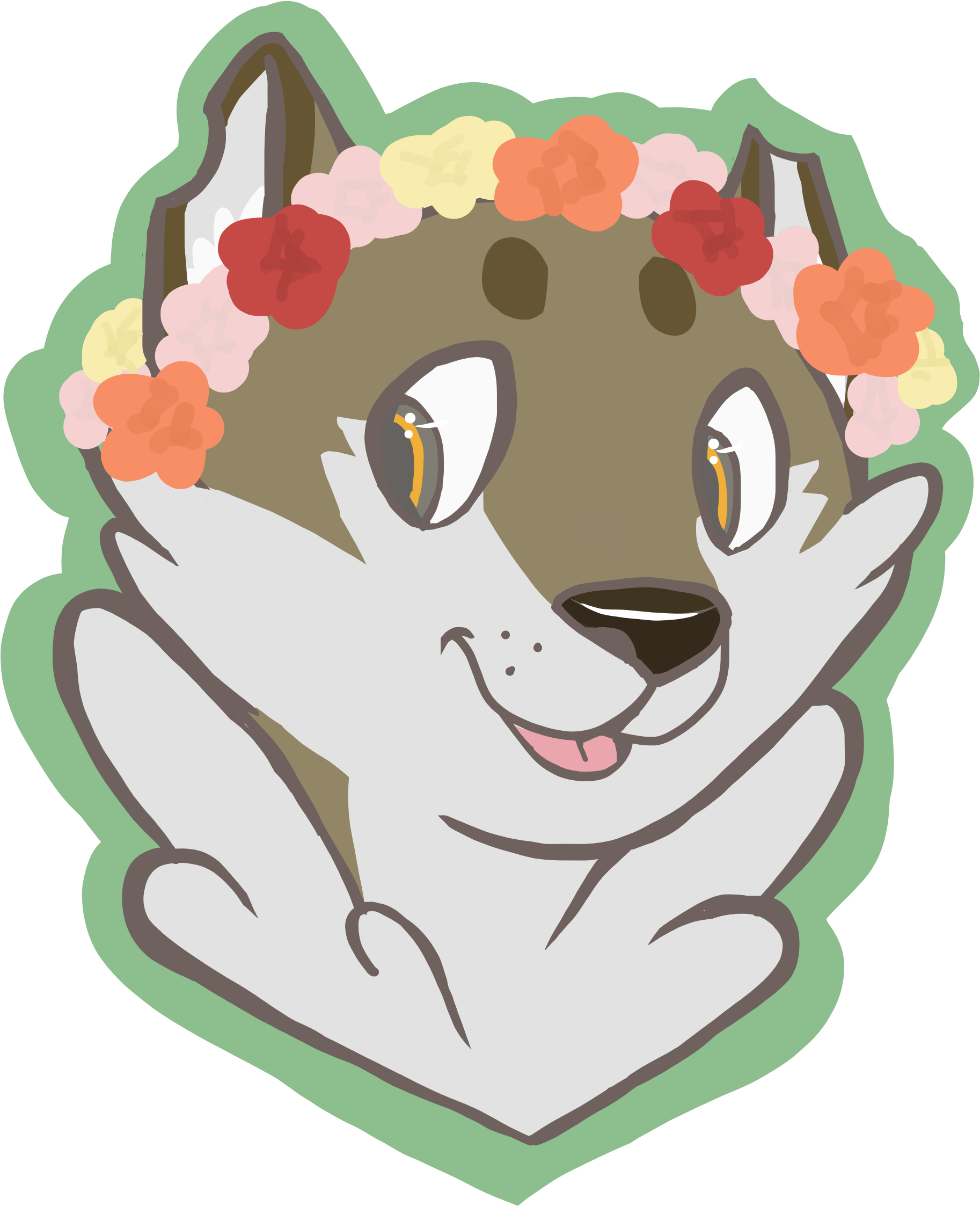 Download Peace Love & Flower Crowns - Flower Crown Furry PNG Image with ...