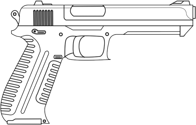 Cigar Drawing Gun Easy - Gun - Free Transparent PNG Download - PNGkey