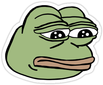 Stickpng Rare Pepe Sad Frog - Sad Pepe - Free Transparent PNG Download ...
