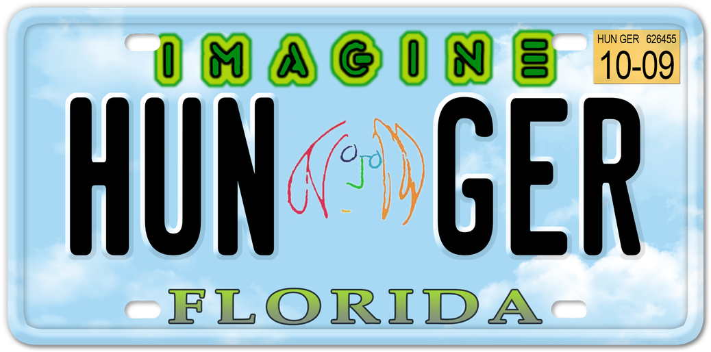Imagine License Plate - Florida License Plate Png - Free Transparent ...