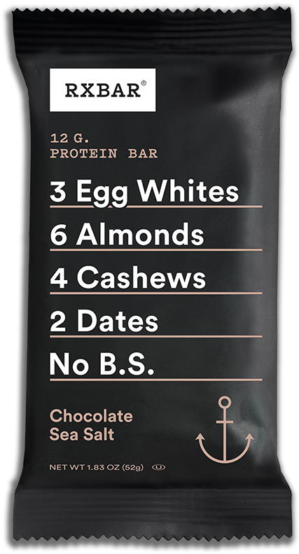 Download Rxbar - Protein Bar Chocolate Sea Salt - 1.83 Oz. PNG Image ...