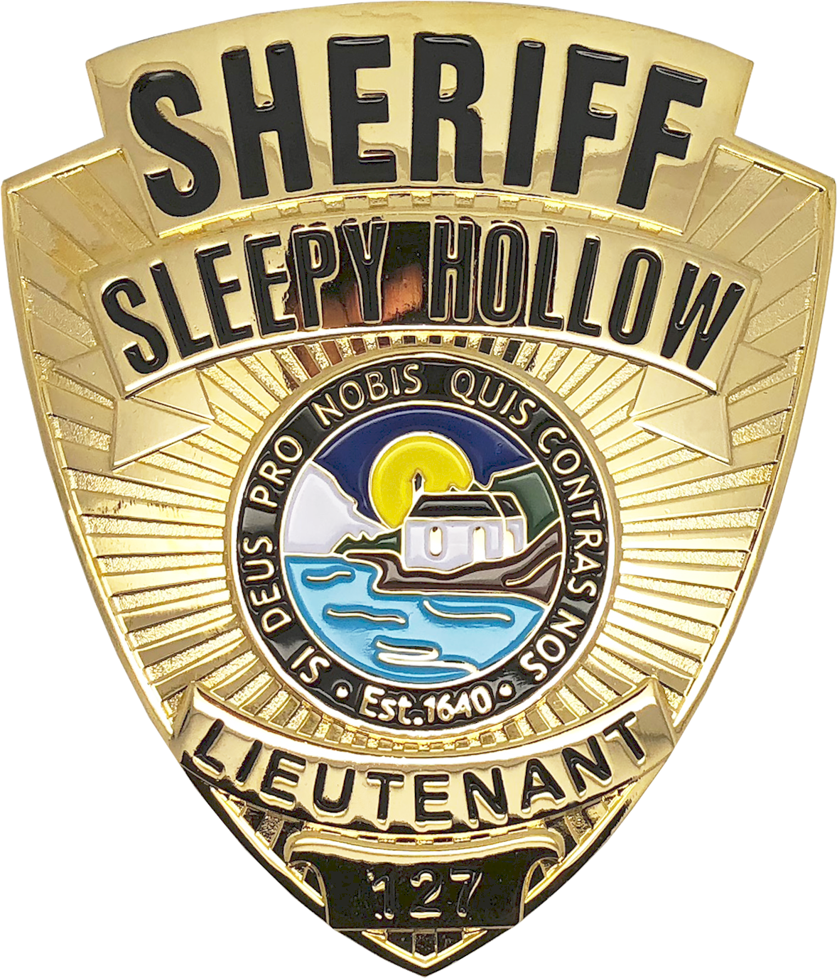 Sleepy Holllow Sheriff Lieutenant Shield Badge - Shield Police Badge ...