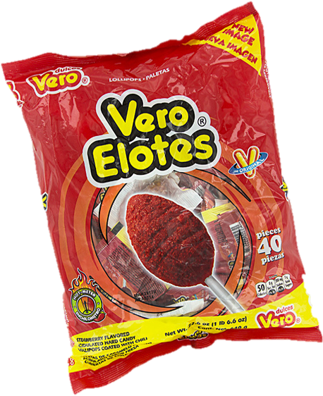 Download Vero Elotes Paletas Sabor Fresa Con Chile Mexican Hard PNG ...