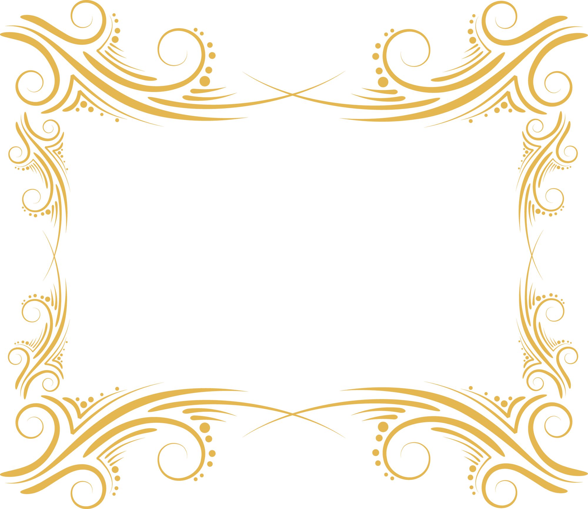 Download Gold Swirl Frame - Swirl Frame PNG Image with No Background ...