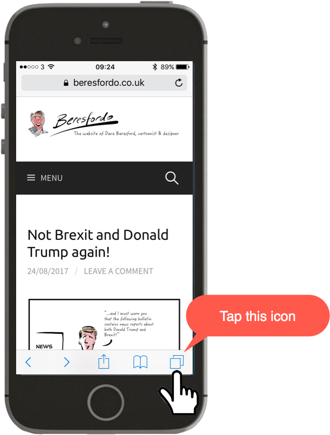 Download The Show All Tabs Button On An Iphone - Iphone PNG Image with ...